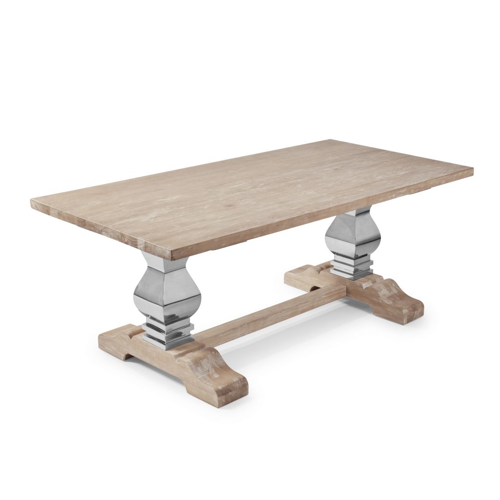 2m Solid Elm Refectory Dining Table | Grosvenor Furniture