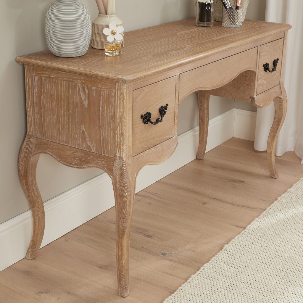 Lille French Limed Oak Dressing Table Set | Grosvenor Furniture