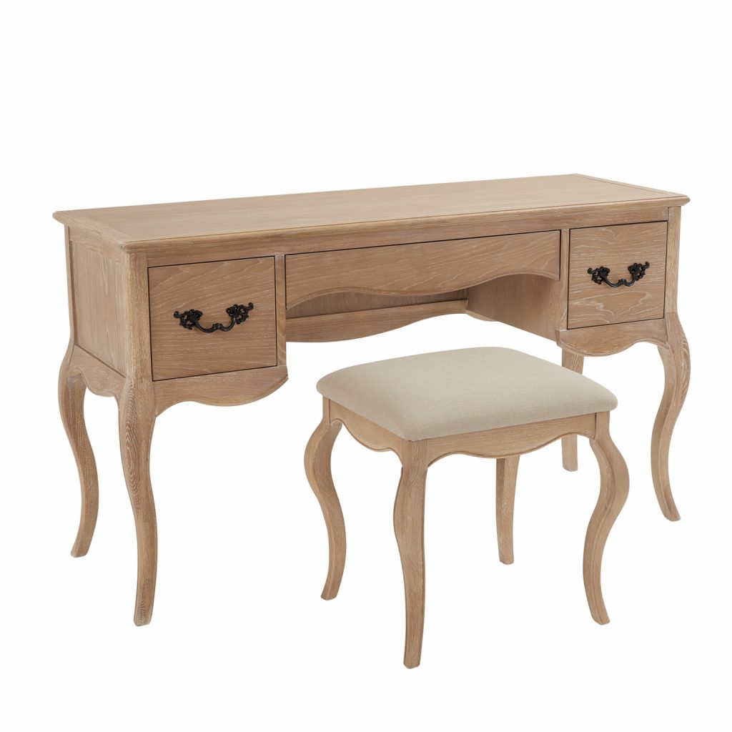 Lille French Limed Oak Dressing Table Set | Grosvenor Furniture